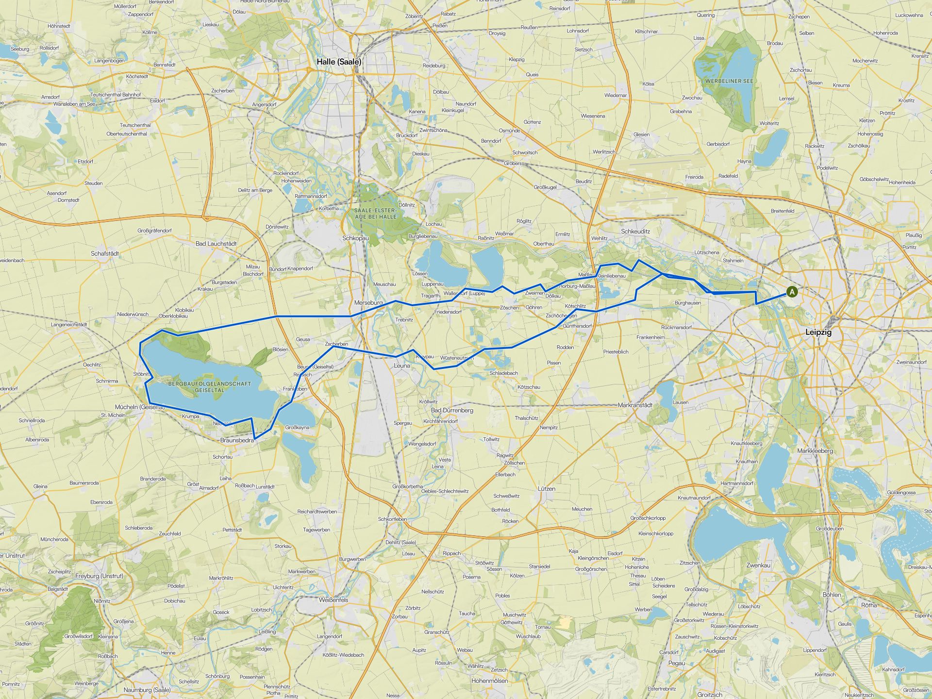 The best traffic-free bike rides around Schladitzer Lake | Komoot